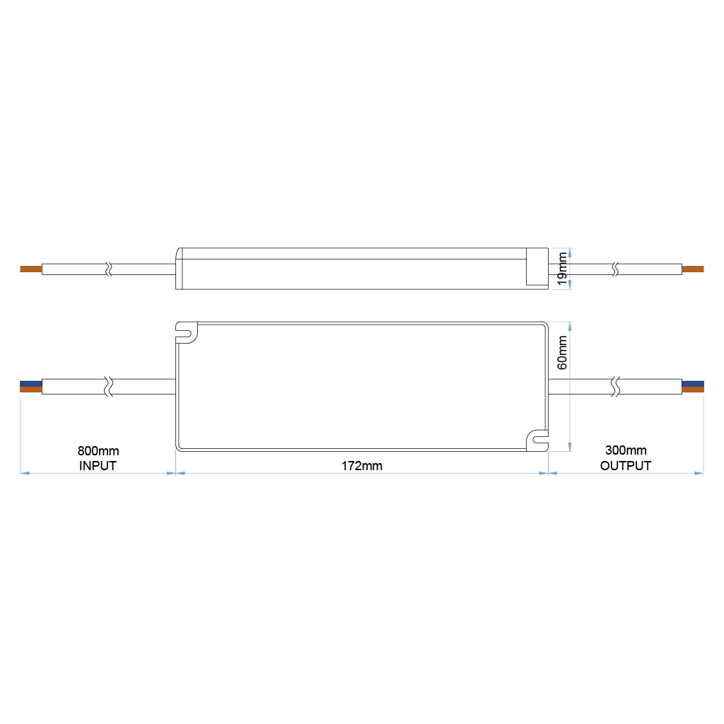 Wired voltage regulated power supply 50W 12V-24V DC