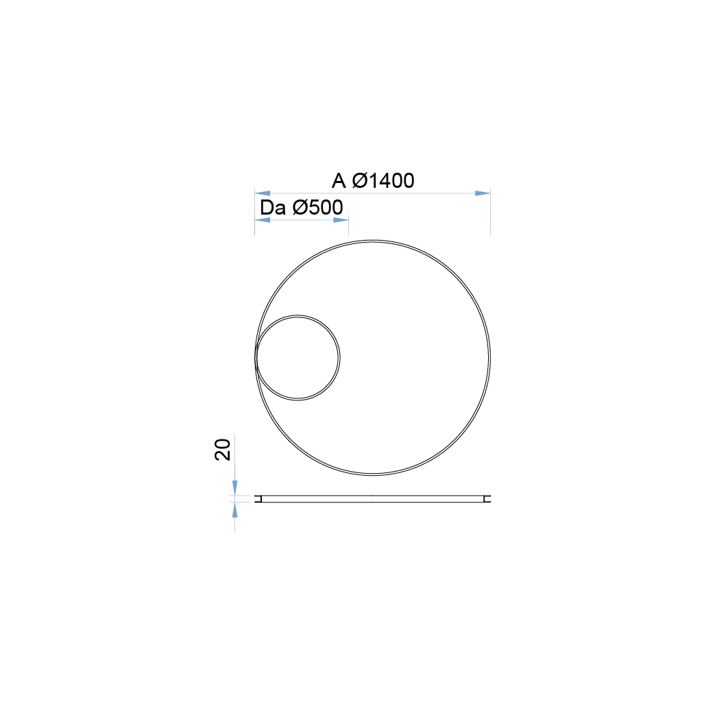 Dawn: LED lamp from mirror with aluminum