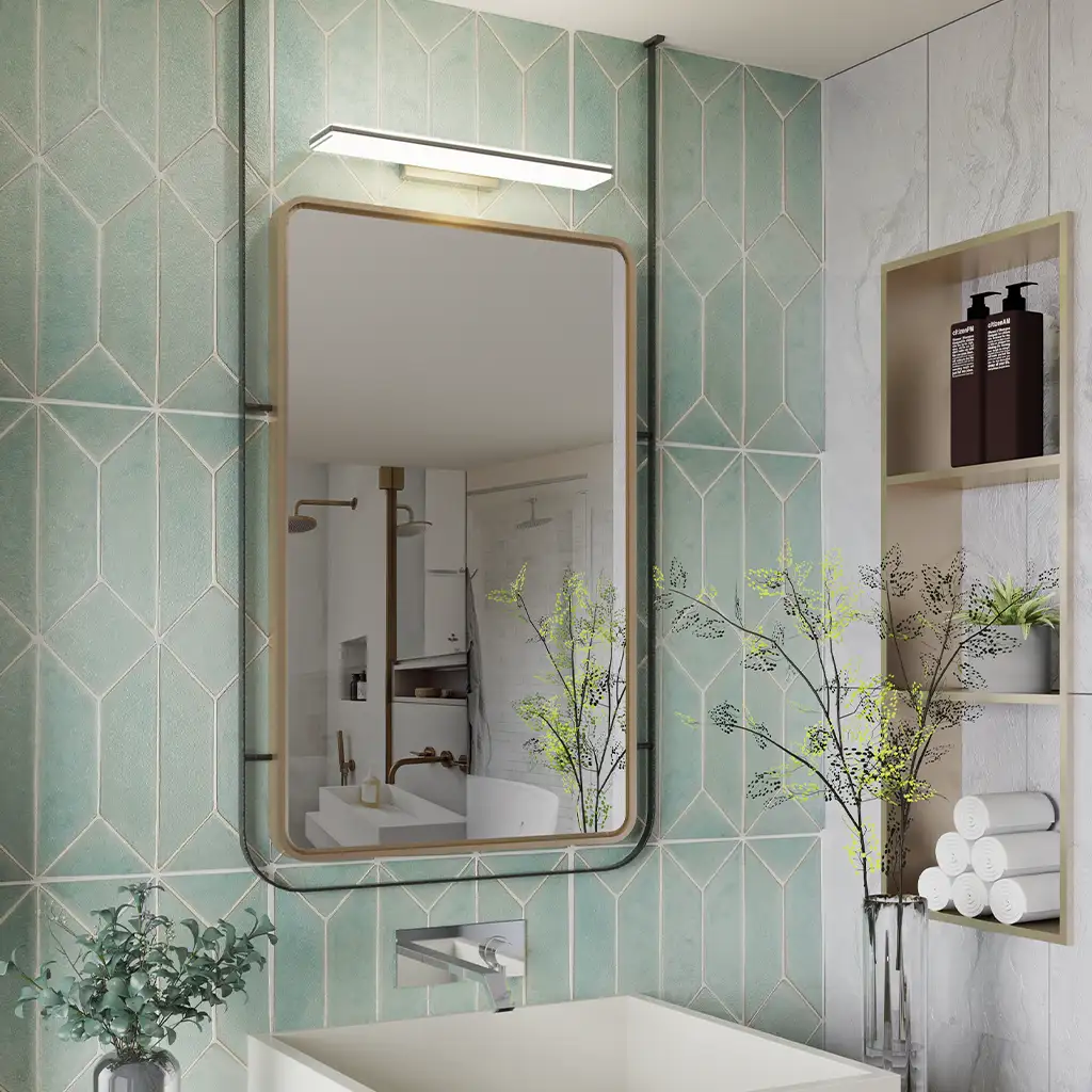 Tonga: LED wall lamp made of chrome metal and milk white glass