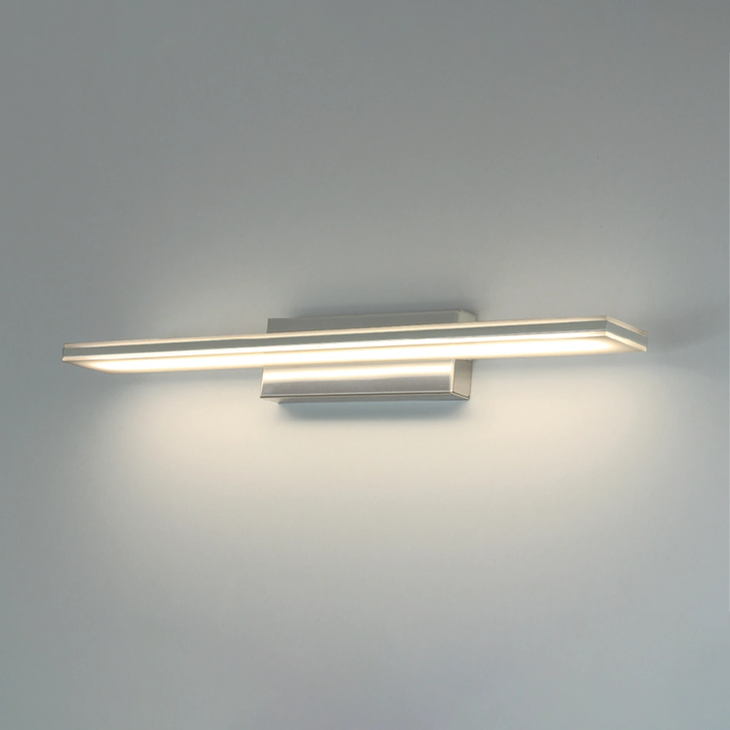 Tonga: LED wall lamp made of chrome metal and milk white glass