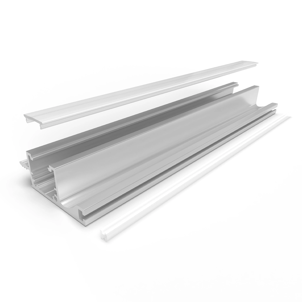 Mycos: recessed aluminum LED profile for cabinet