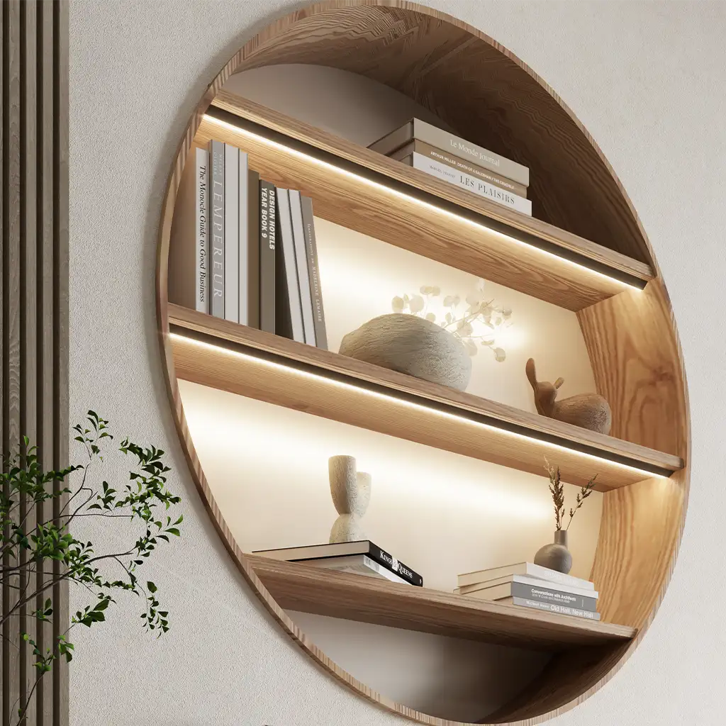 Koneo: external aluminum LED profile for cabinet