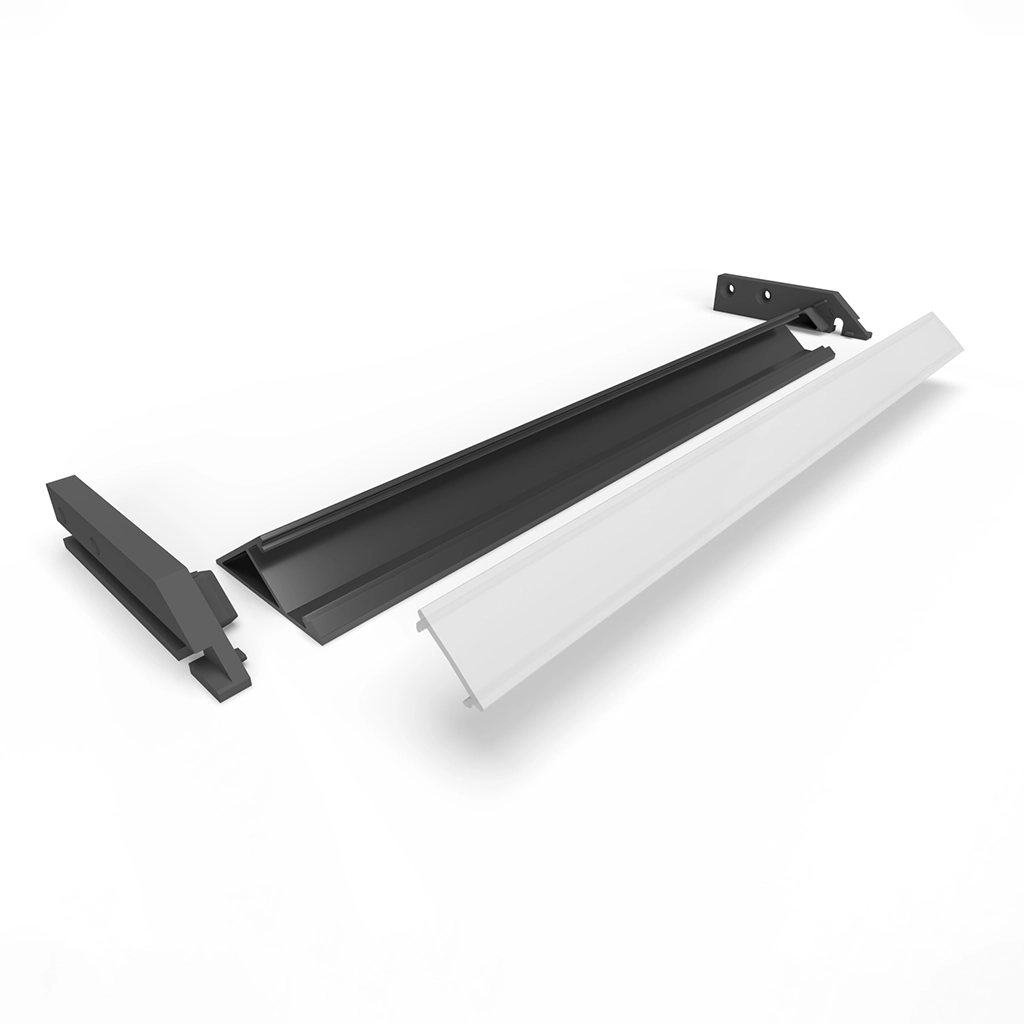 Koneo: external aluminum LED profile for drawer and base cabinet