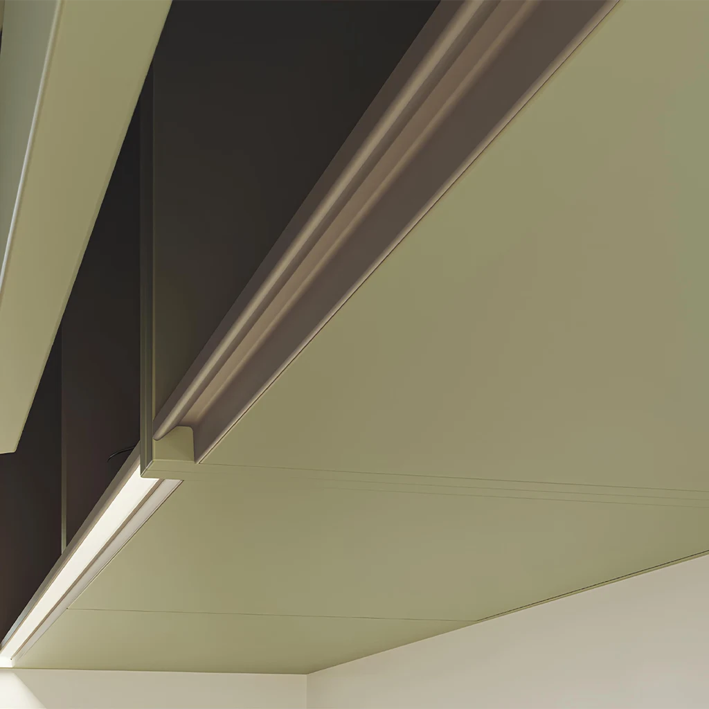 Kora: unlit aluminum LED profile for cabinet