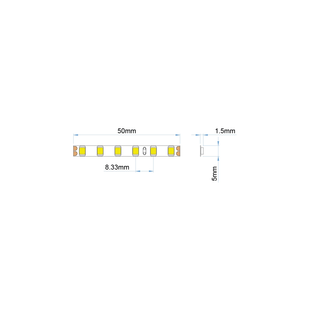 Dimmable pro LED strip, IP20, 24V DC 2700 to 5500K