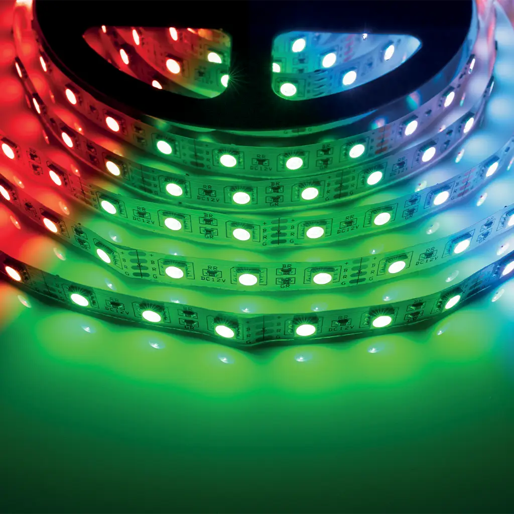 Dimmable RGB LED strip, IP20, 12V DC